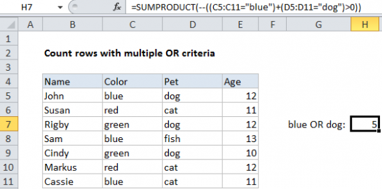 Count rows with multiple OR criteria in Excel December 16, 2025 - Excel ...