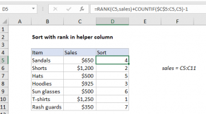 Basic numeric sort formula in Excel October 6, 2025 - Excel Office