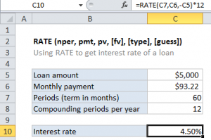 Calculate interest rate for loan in Excel October 23, 2025 - Excel Office