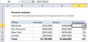 How to calculate percent variance in Excel October 29, 2025 - Excel Office