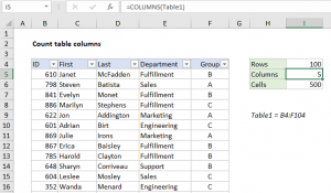 How to count table columns in Excel December 6, 2025 - Excel Office