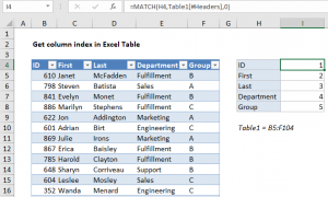 Get column index in Excel Table October 26, 2025 - Excel Office
