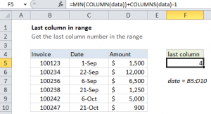How to get last column number in range in Excel October 30, 2025 ...