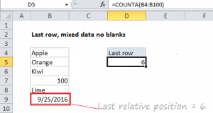 How to get last row in mixed data with no blanks in Excel October 7, 2025 - Excel Office