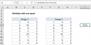 Check multiple cells are equal in Excel October 7, 2025 - Excel Office