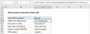 How to strip numeric characters from cell in Excel August 23, 2025 - Excel Office