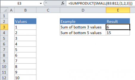 Sum bottom n values in Excel October 20, 2025 - Excel Office
