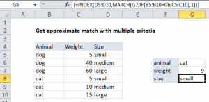 Approximate match with multiple criteria in Excel May 21, 2026 - Excel ...
