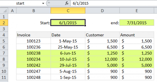 Highlight Rows With Dates Between In Excel August 3 2023 Excel Office